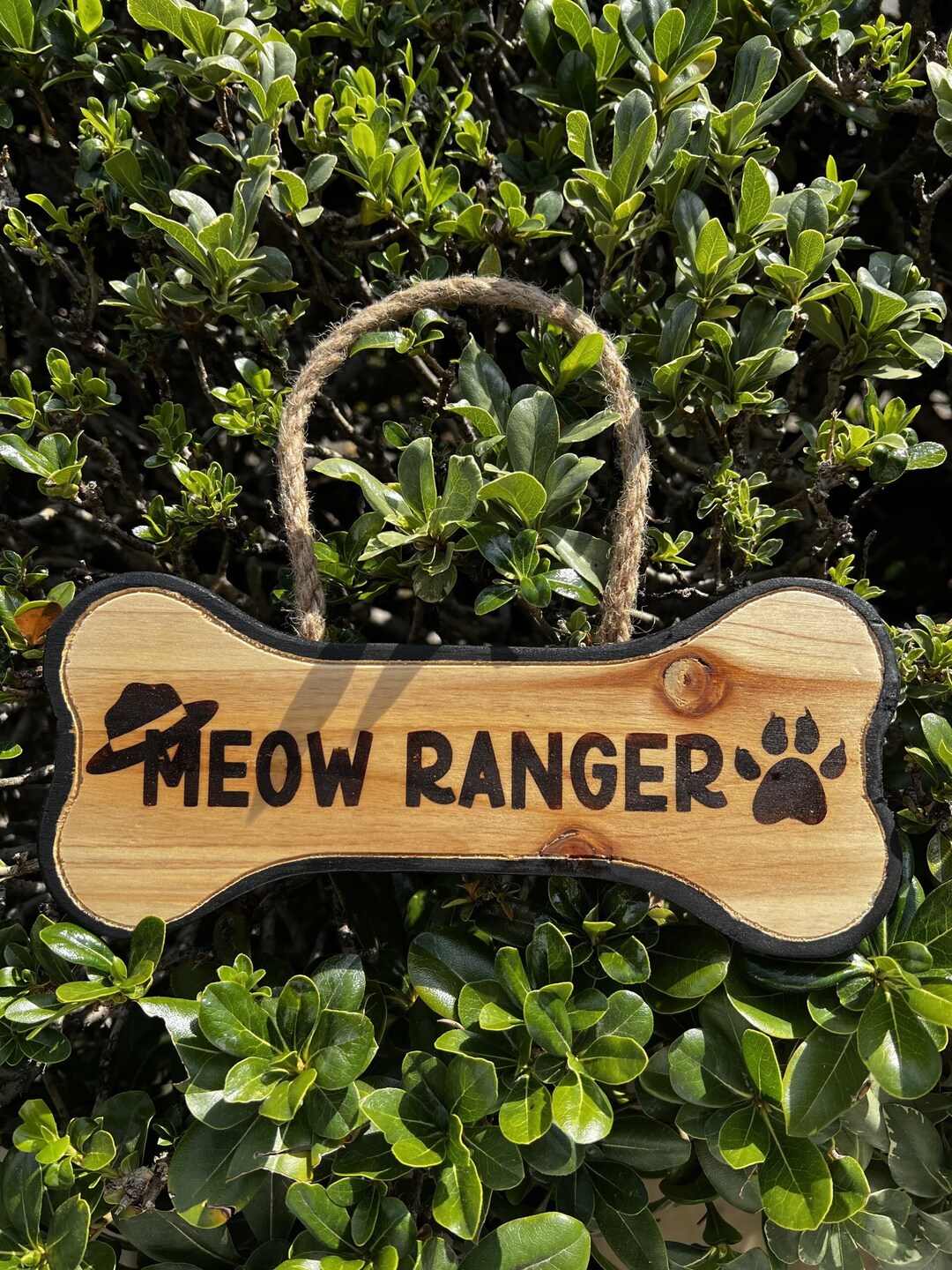 Wooden Sign Meow Ranger for Cats - Etsy