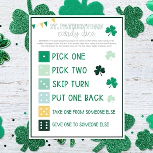 St. Patrick's Day Candy Dice Game | St. Patrick's Day Games for Kids ...