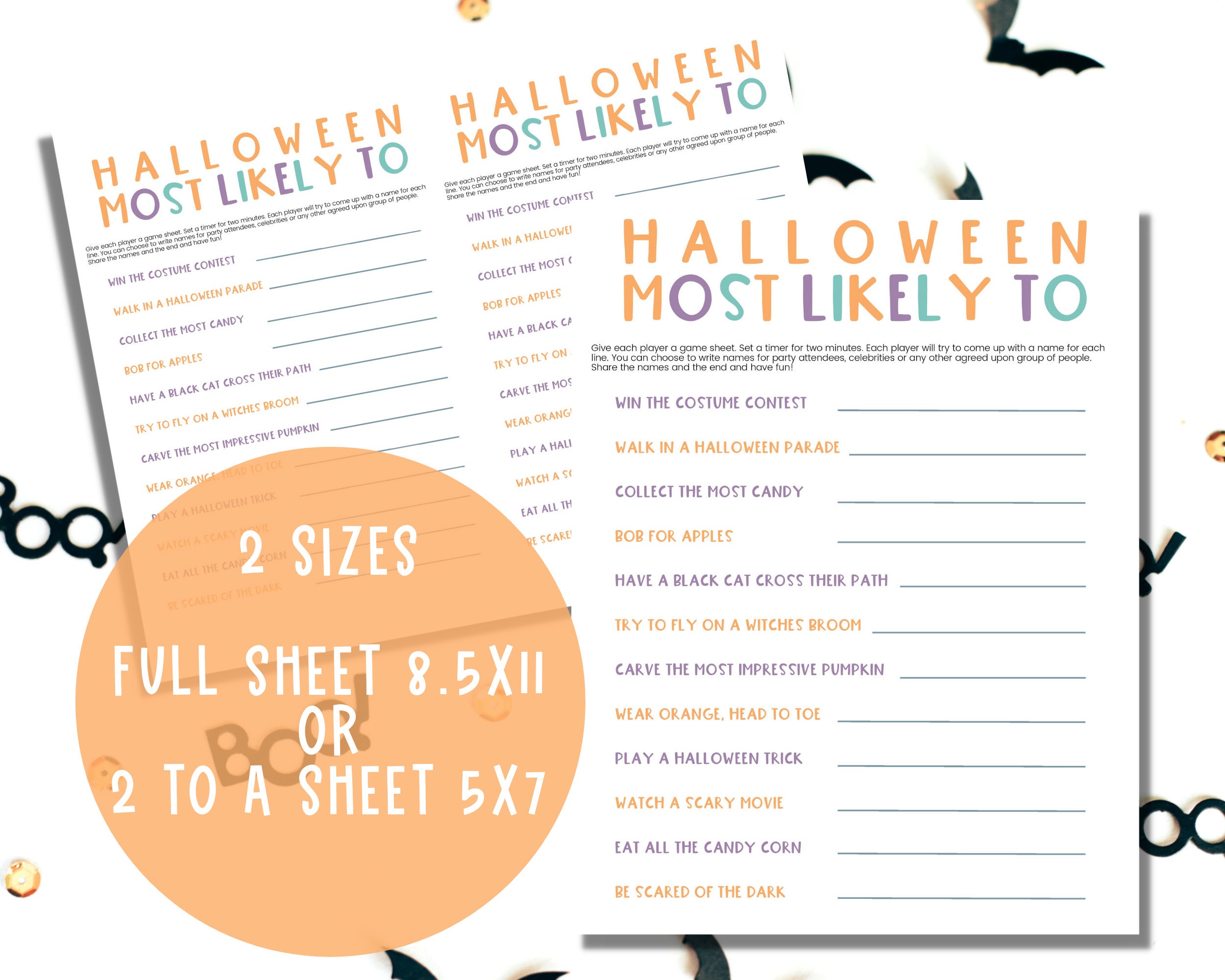 Most Likely to Halloween Game Printable - Etsy