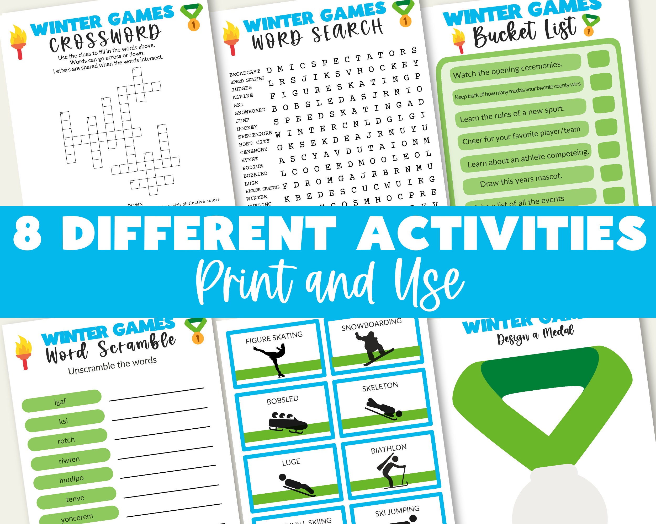 Winter Games 2022 Activity Pack Digital Printable - Etsy