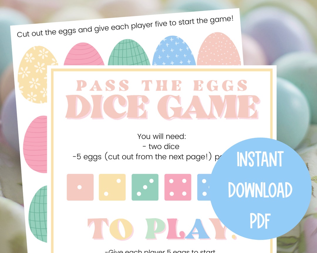 Easter Party Game | Dice Game | Easter Game for Kids | Class Party ...