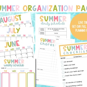 Summer Schedule Printable | Editable PDF - Etsy