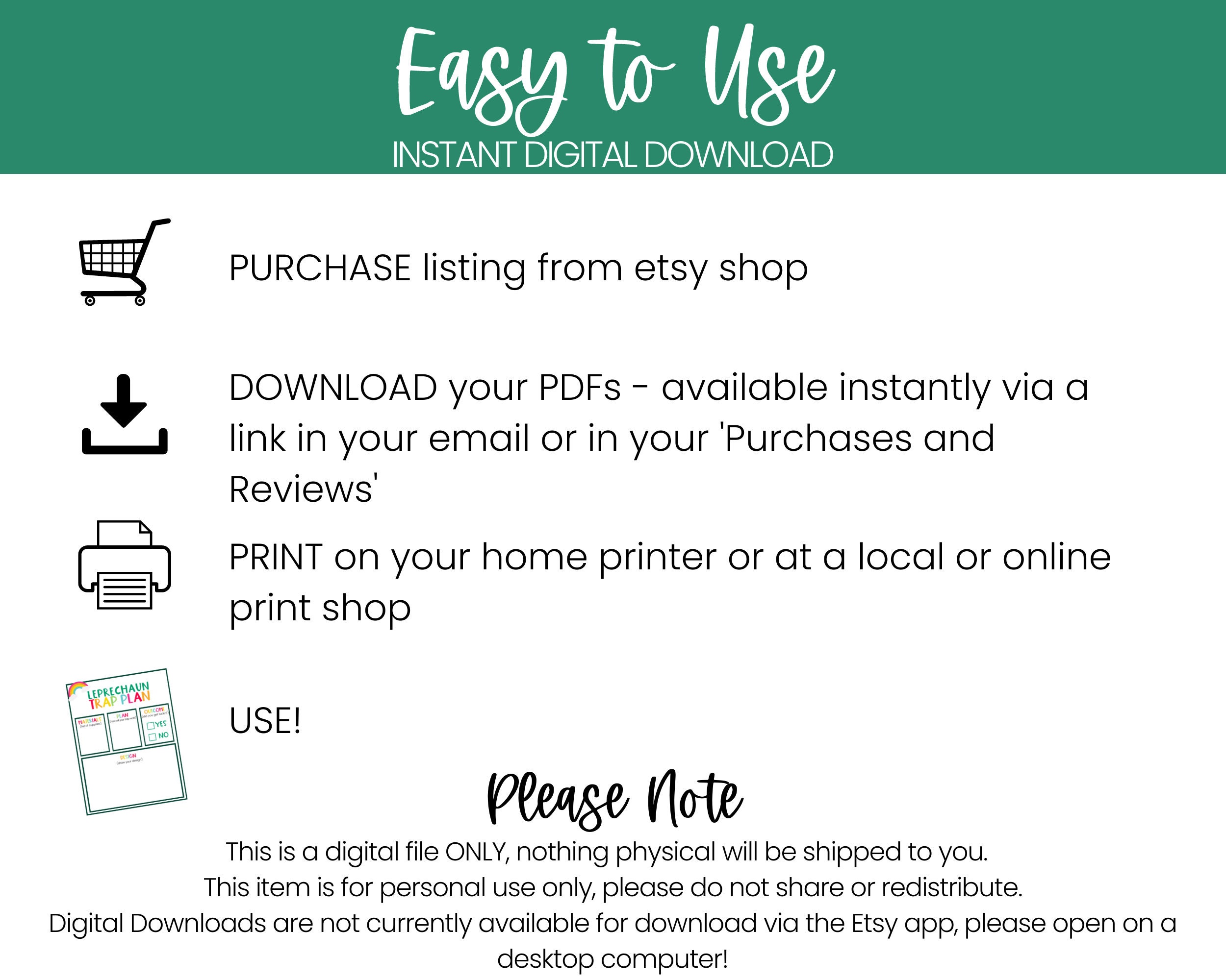 Leprechaun Trap Planning Sheet - Etsy