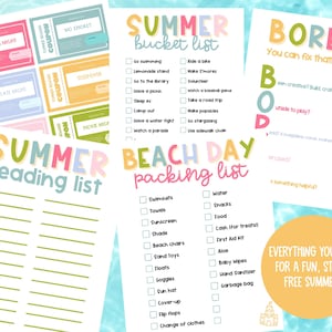 Summer Printables for Families | Summer Checklist | Summer Organization ...