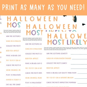 Most Likely to Halloween Game Printable - Etsy
