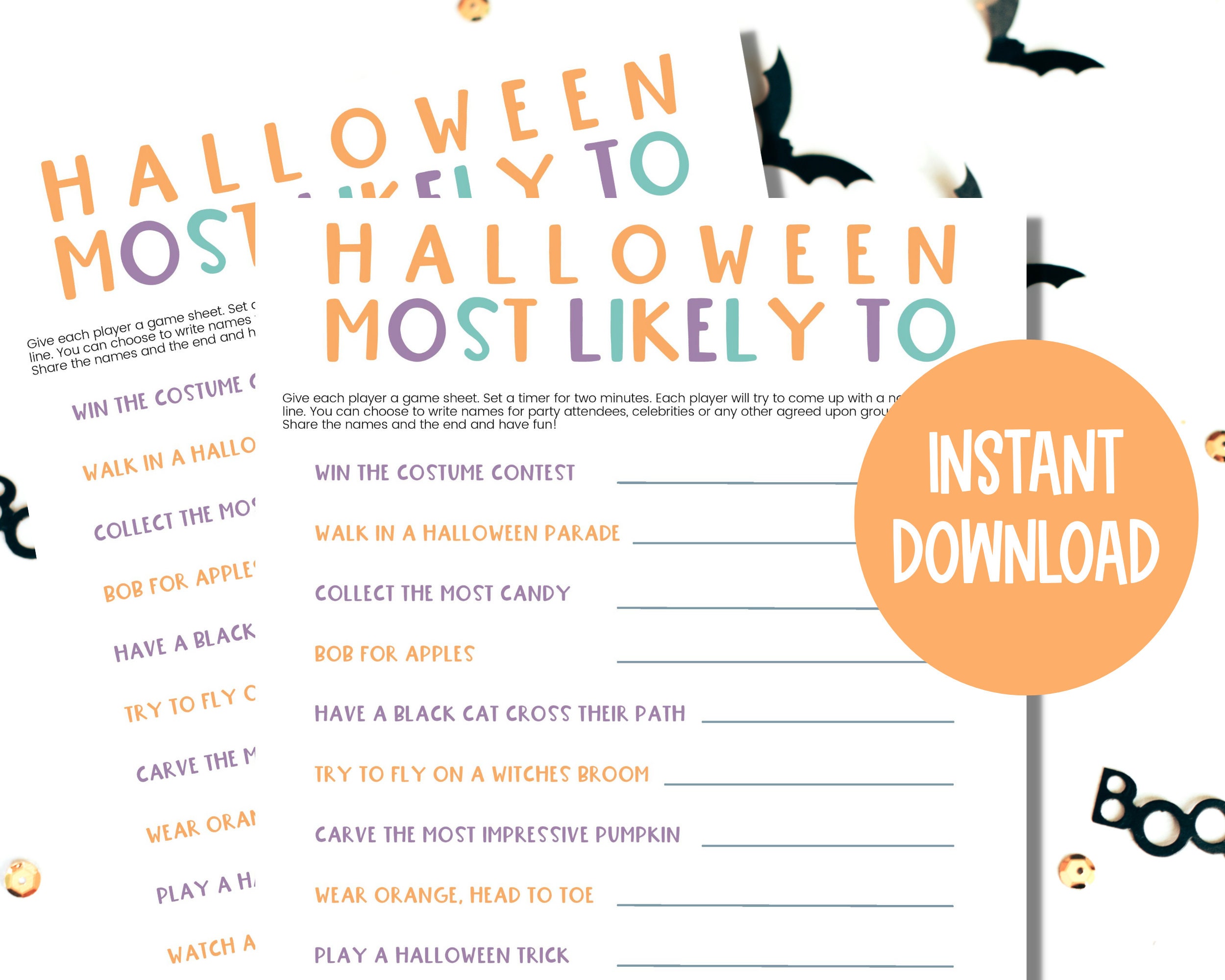 Most Likely to Halloween Game Printable - Etsy