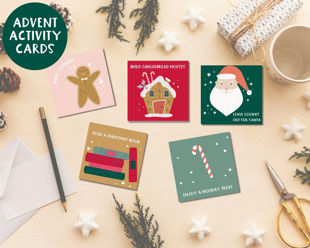 Printable Advent Activity Cards, Christmas Family Activities, Christmas ...