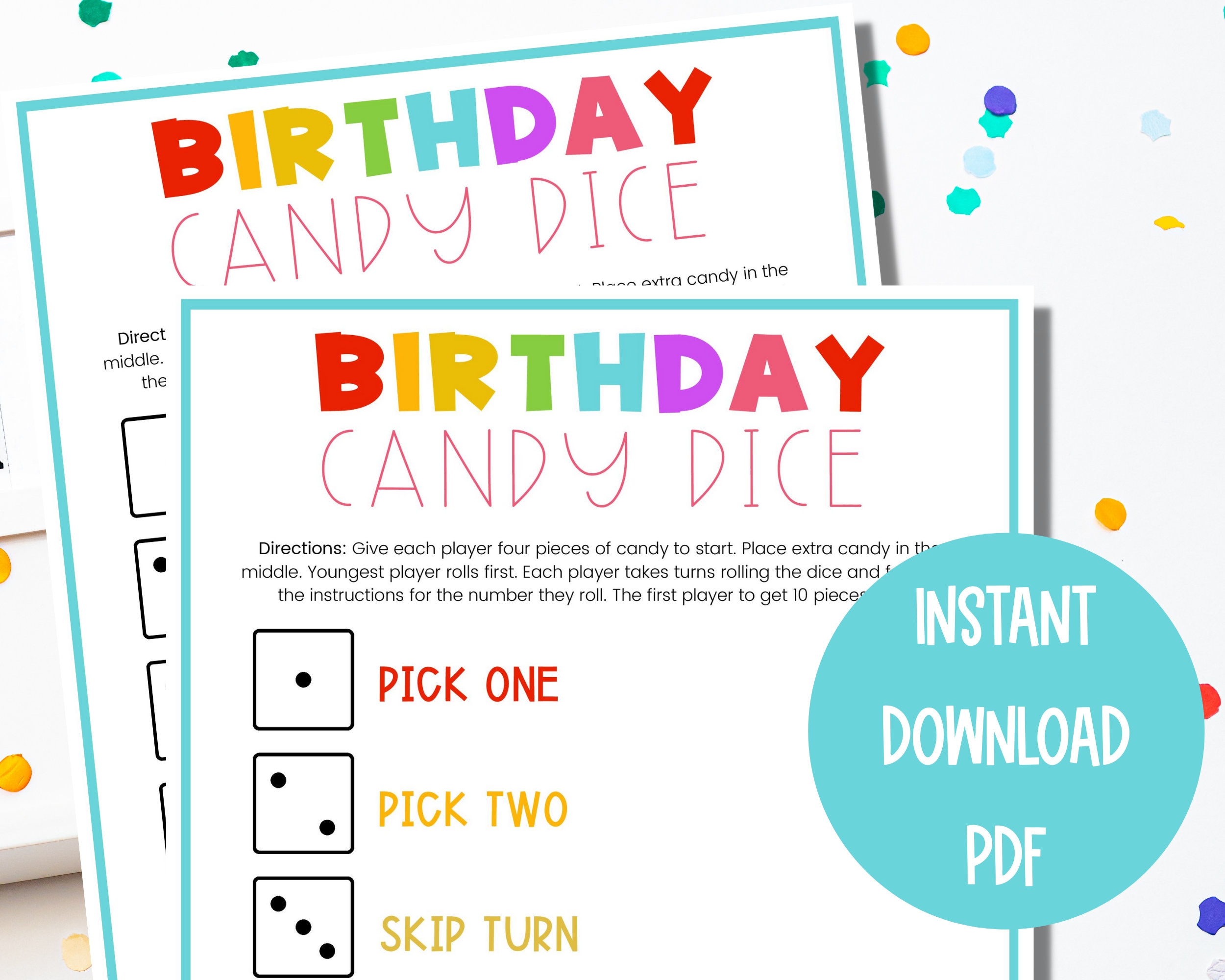 Candy Dice Game | Birthday Party Games for Kids | Classroom Party Games ...