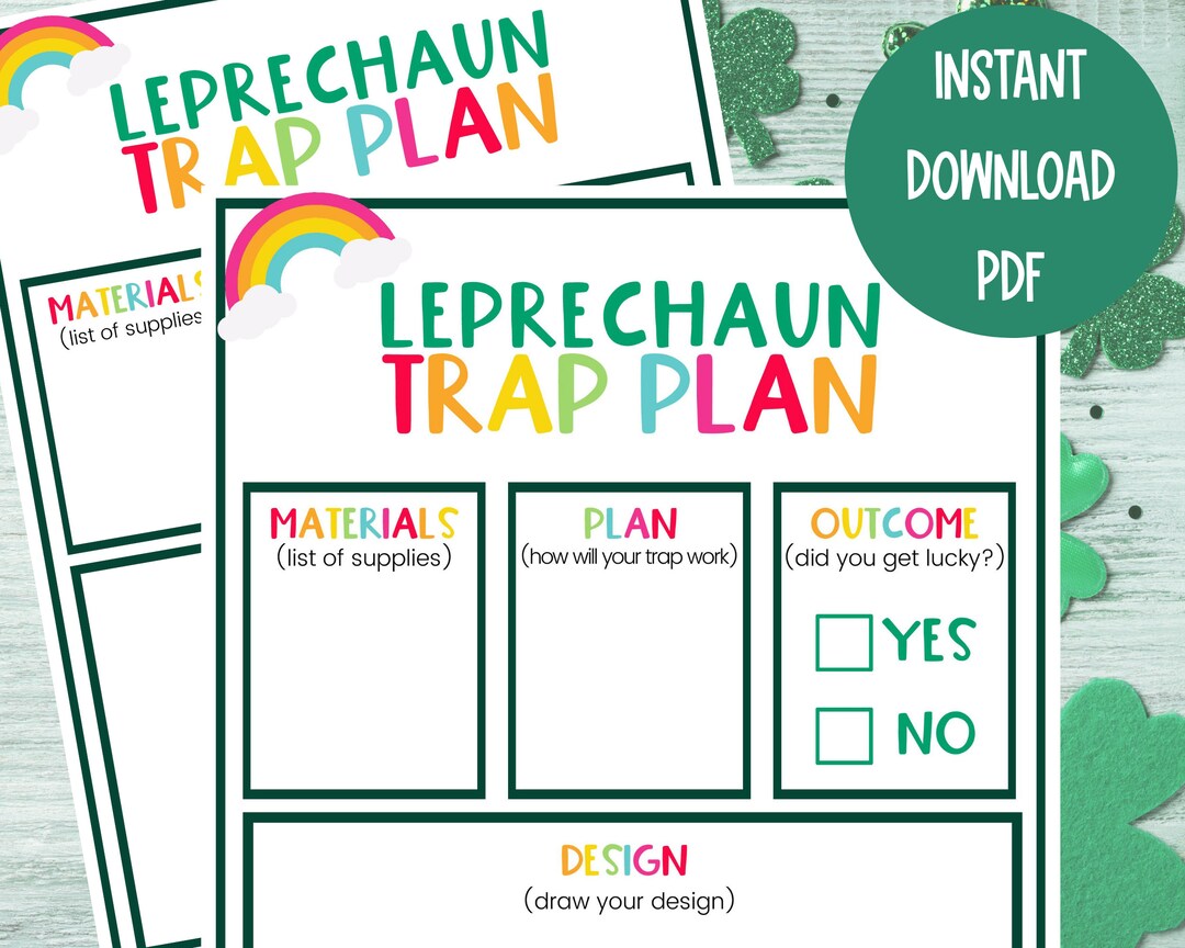 Leprechaun Trap Planning Sheet - Etsy