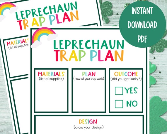 Leprechaun Trap Planning Sheet | Etsy