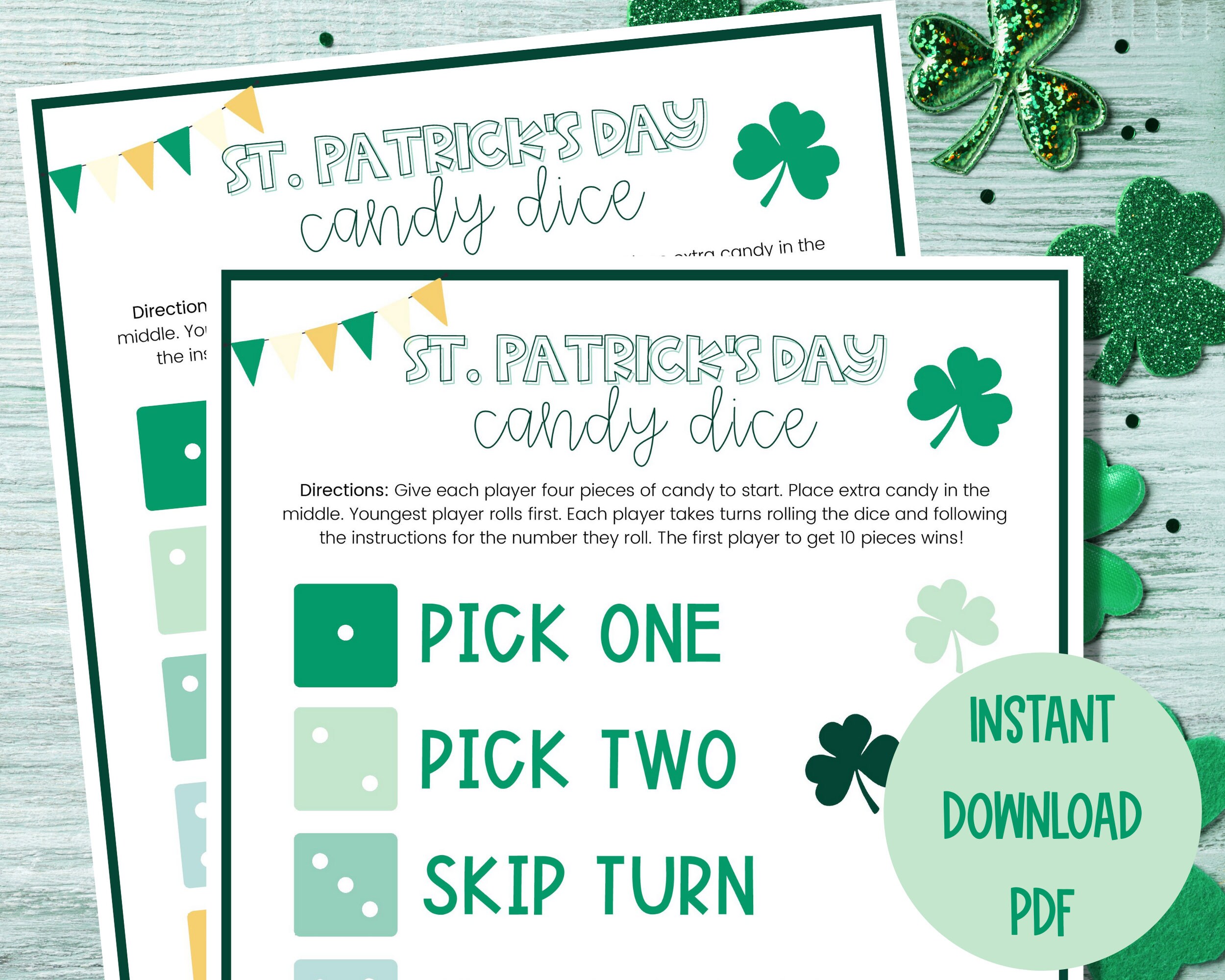 St. Patrick's Day Candy Dice Game | St. Patrick's Day Games for Kids ...