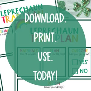 Leprechaun Trap Planning Sheet - Etsy