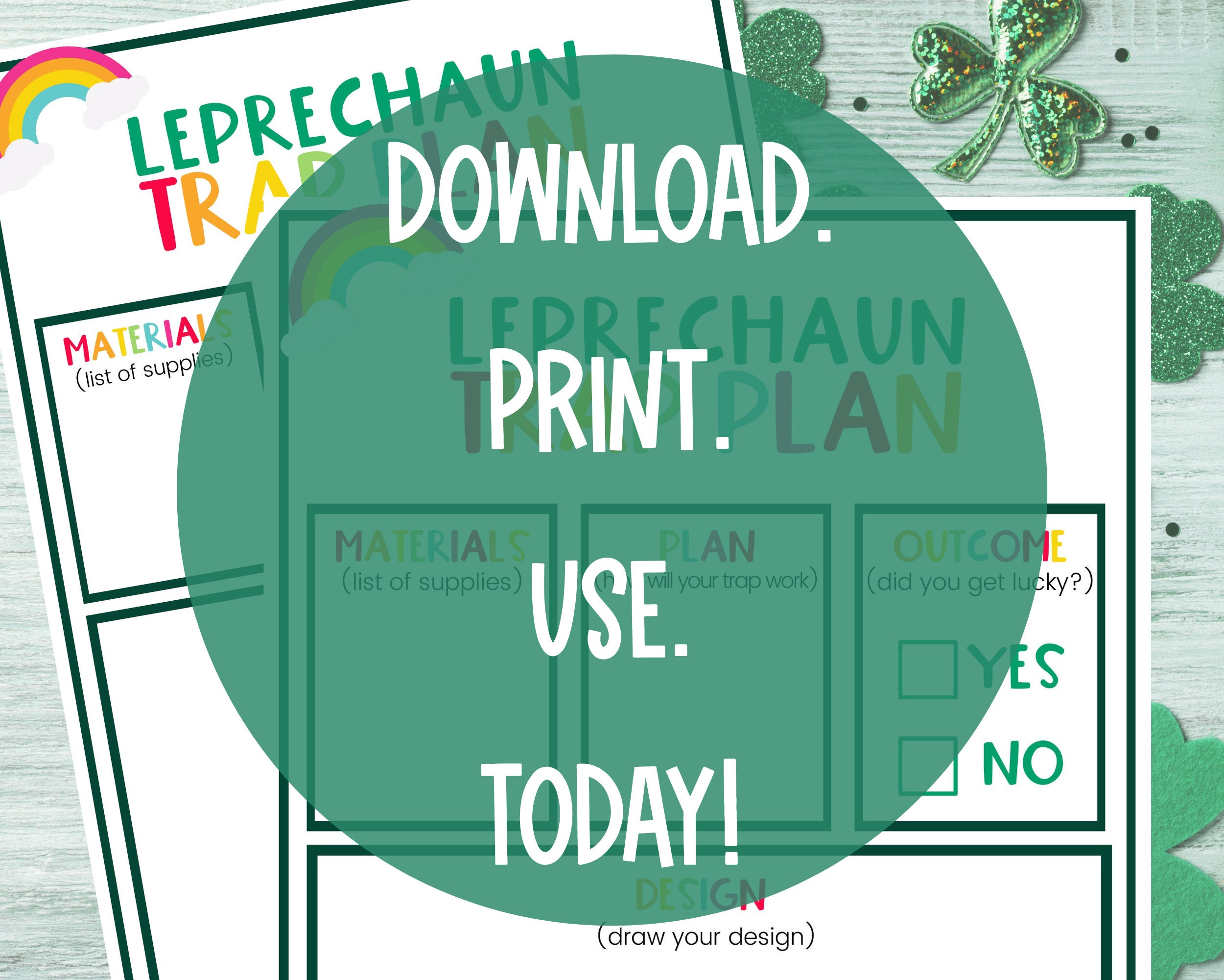 Leprechaun Trap Planning Sheet - Etsy