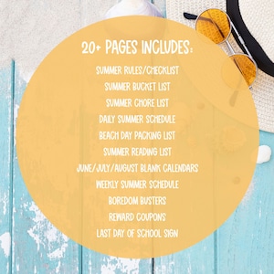 Summer Printables for Families | Summer Checklist | Summer Organization ...