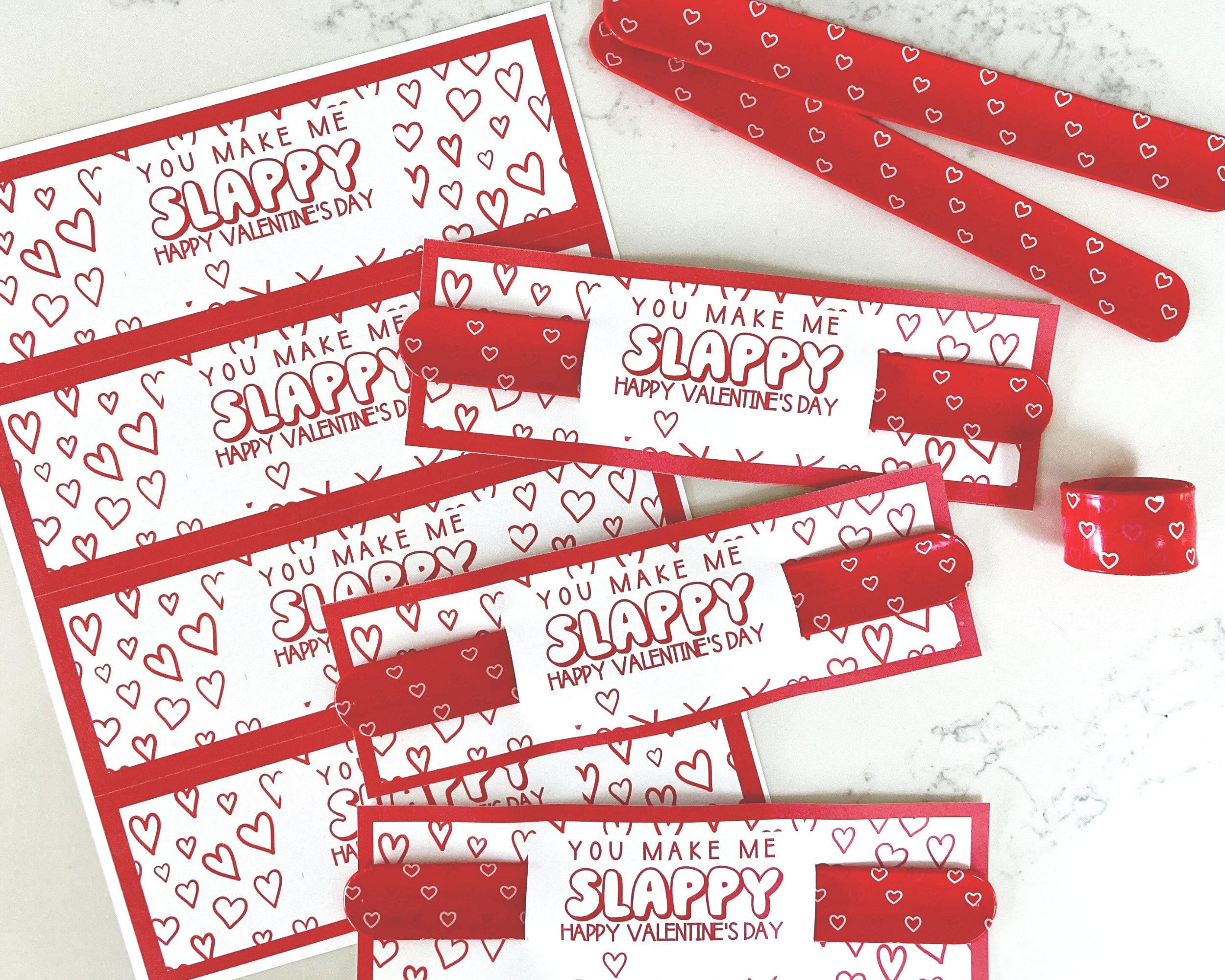 Slap Bracelet Valentine DIY Printable- Digital Download - Etsy