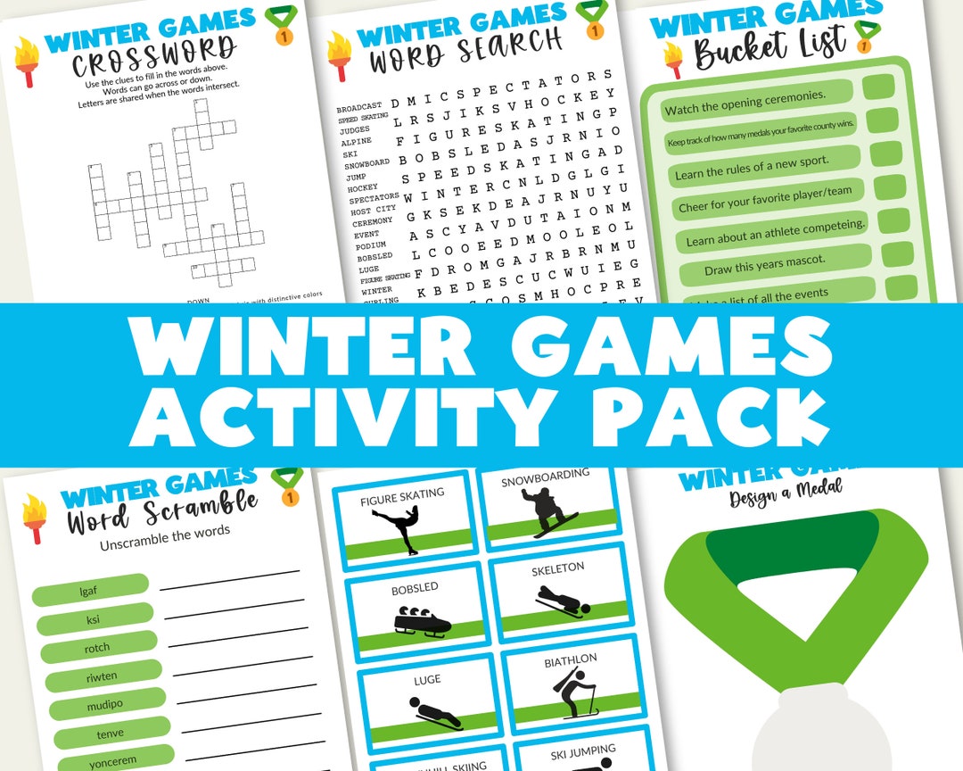 Winter Games 2022 Activity Pack Digital Printable - Etsy