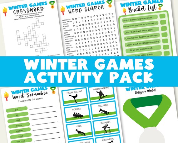 Winter Games 2022 Activity Pack Digital Printable | Etsy