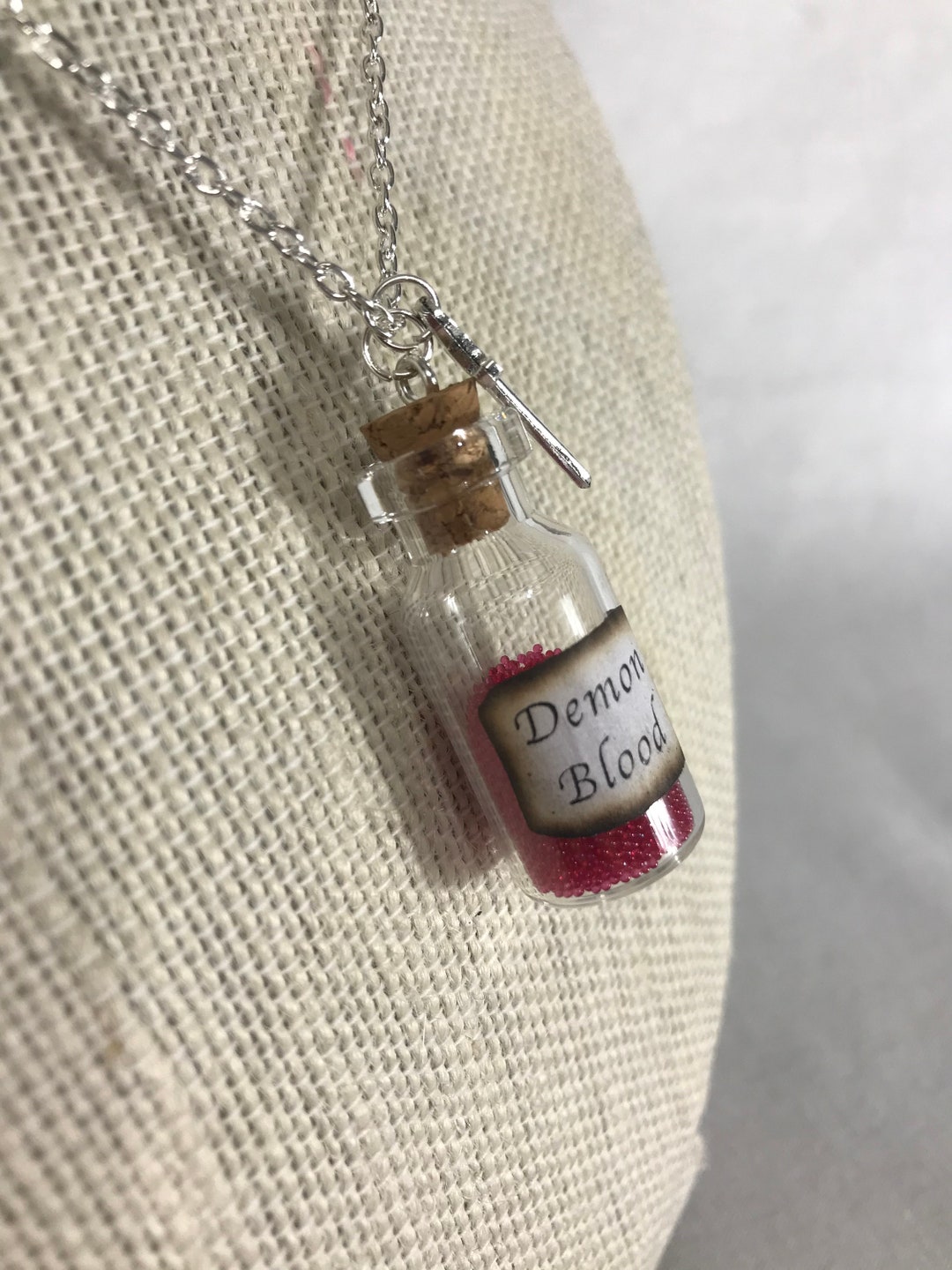 Supernatural Demon Blood in a Glass Tiny Bottle Vial With Cork Inspired ...