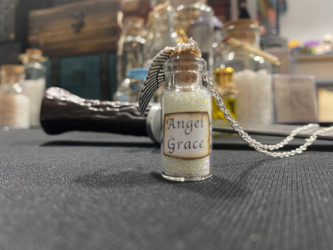 Angel Grace Vial Necklace Inspired by Supernatural on Metal or Black ...