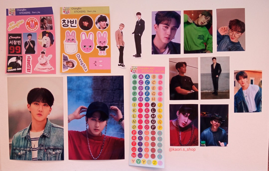 Stray Kids BIAS Set Changbin Stickers + Photocards Set | Fanmade K-pop ...