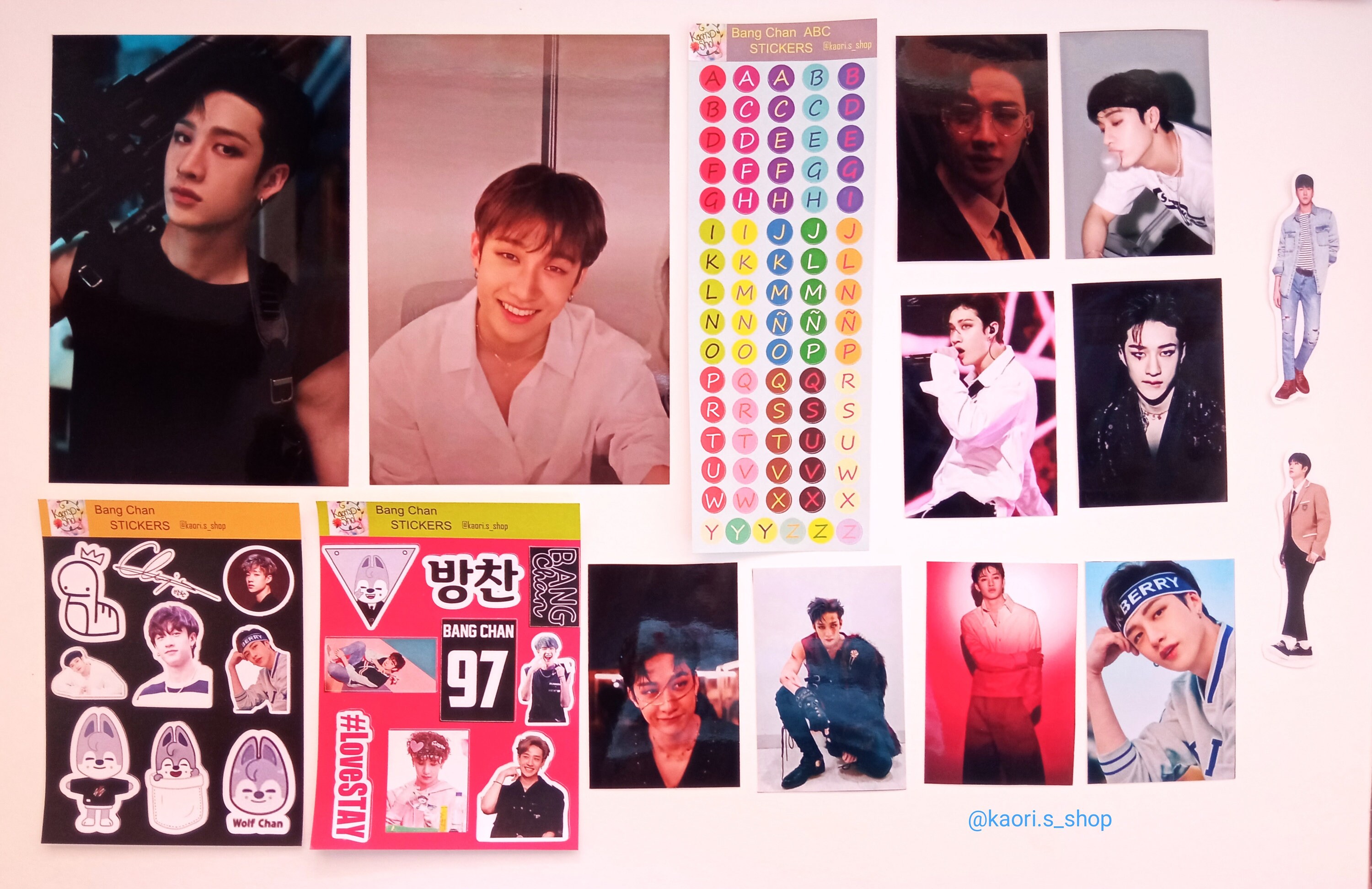 Stray Kids BIAS Set Bangchan Stickers + Photocards Set | Fanmade K-pop ...