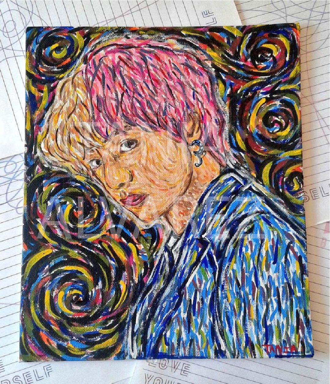 KPOP Custom Portraits Actors Custom Portraits Van Gogh Style BTS Twice ...