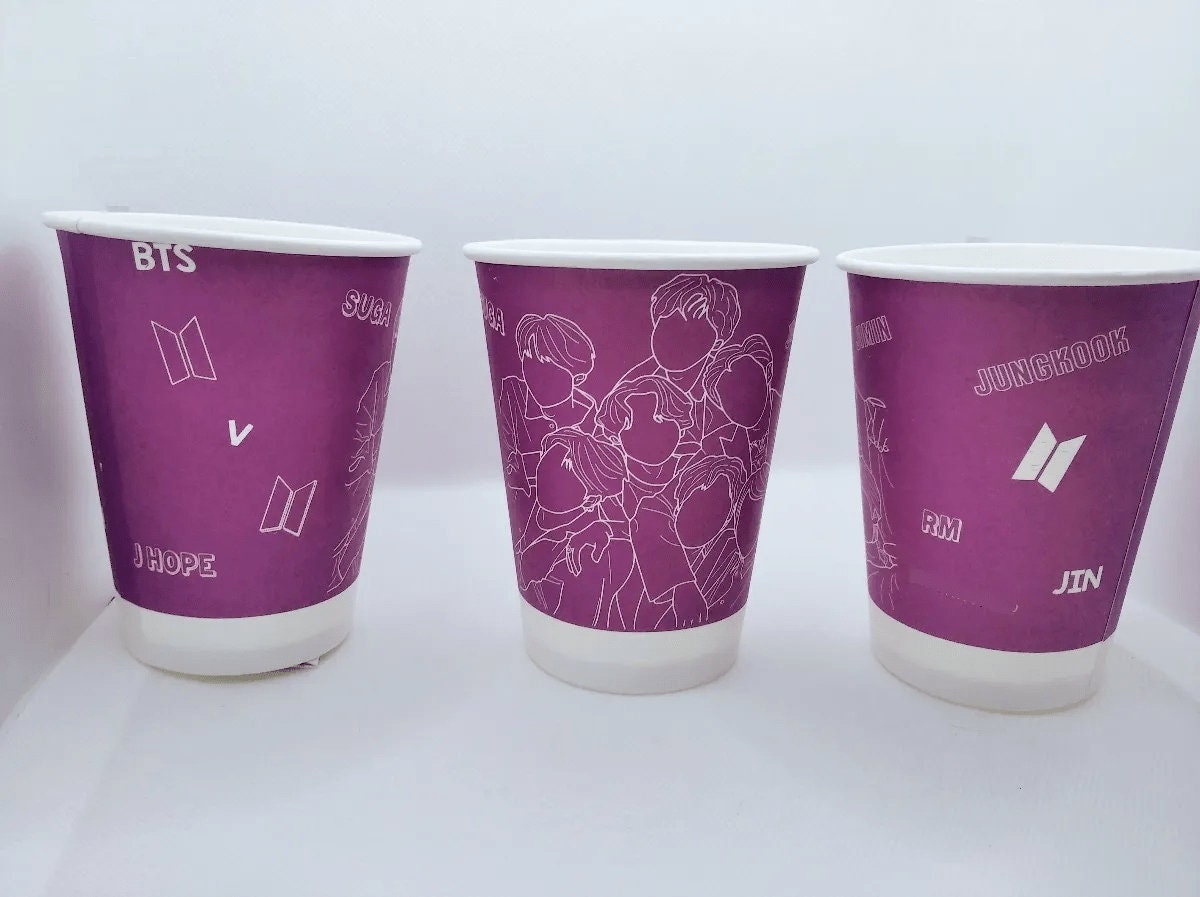 50 BTS Paper Cups BTS Coffe Cups BTS Cups Bts for - Etsy
