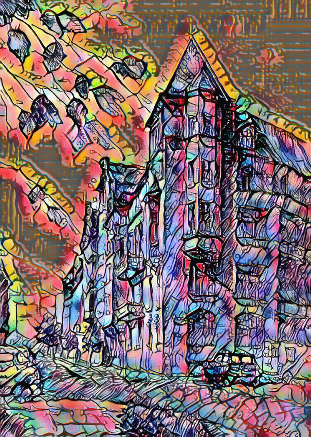 Digital File .pencil Drawing. Neural Network Processing. - Etsy