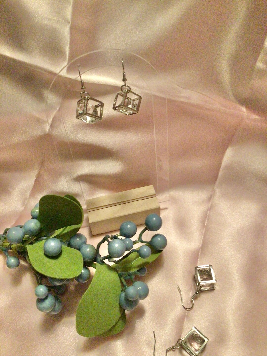 Diamond in A Box Dangle Earring - Etsy