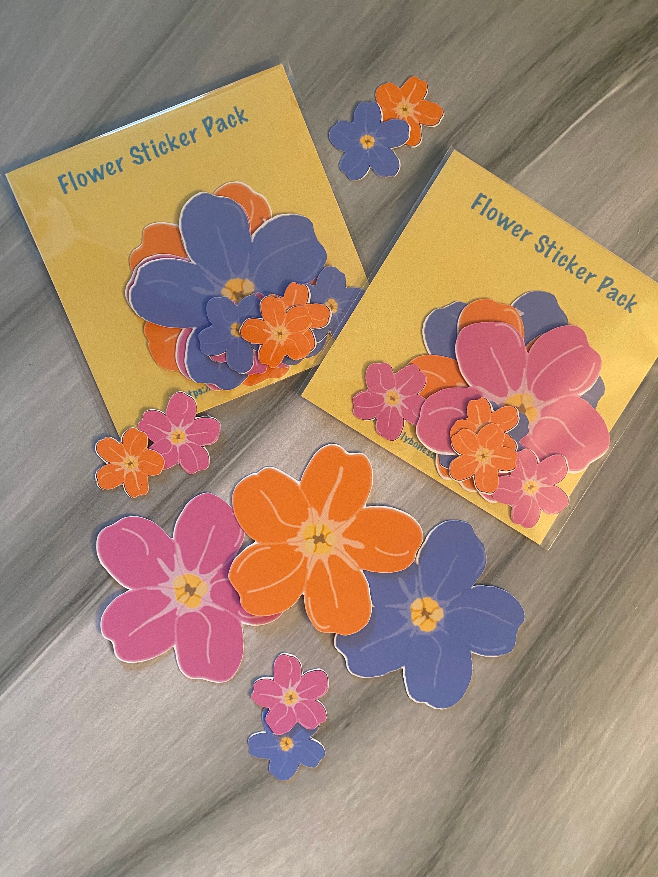 Flower Sticker Pack - Etsy