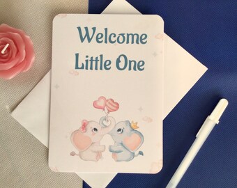 Welcome Little One! Baby Card - Etsy