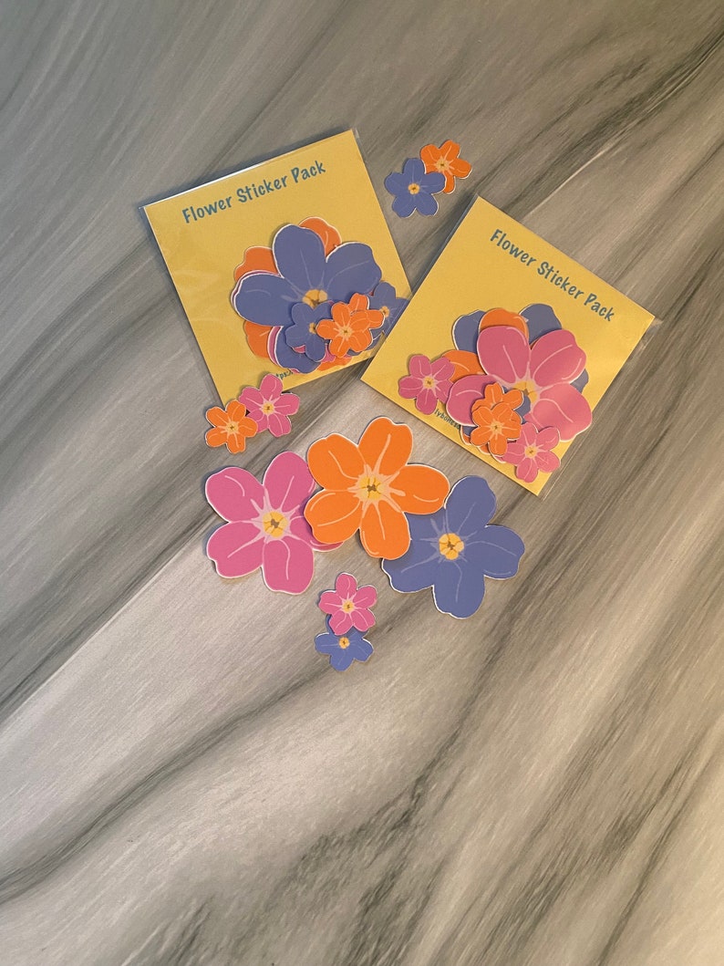 Flower Sticker Pack - Etsy