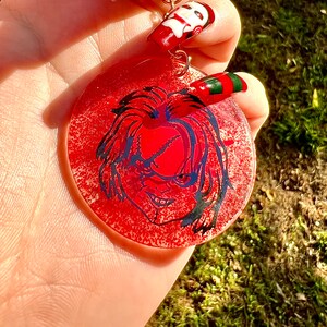 Horror Character Themed Keychains, Horror Character and Blood Splatter ...