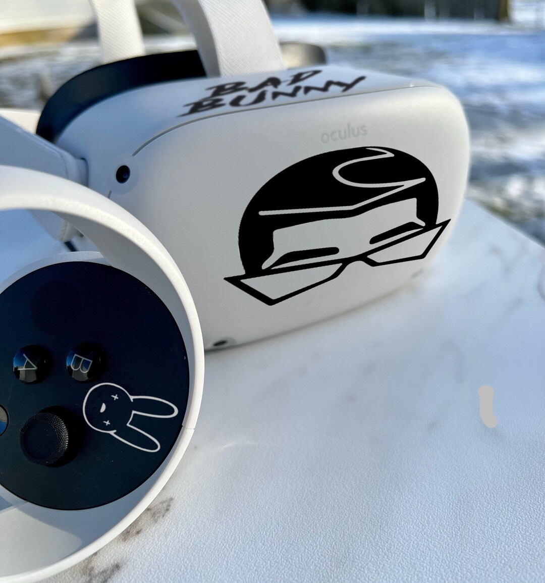 VR Headset Decals, Bad Bunny VR Headset Decals - Etsy