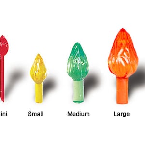 QTY 100-small Twist Plastic Ceramic Christmas Tree Replacement Bulbs ...