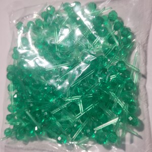 QTY 200- Plastic Ceramic Christmas Tree Bulbs-large Pin Lights- Green ...