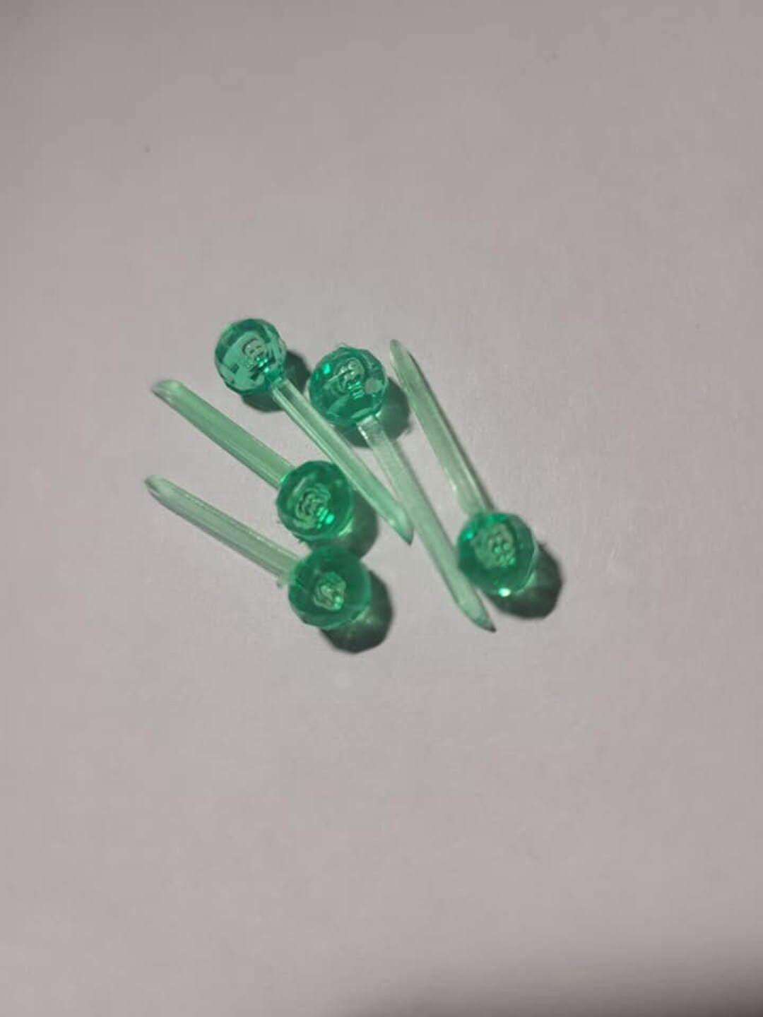 QTY 200- Plastic Ceramic Christmas Tree Bulbs-large Pin Lights- Green ...