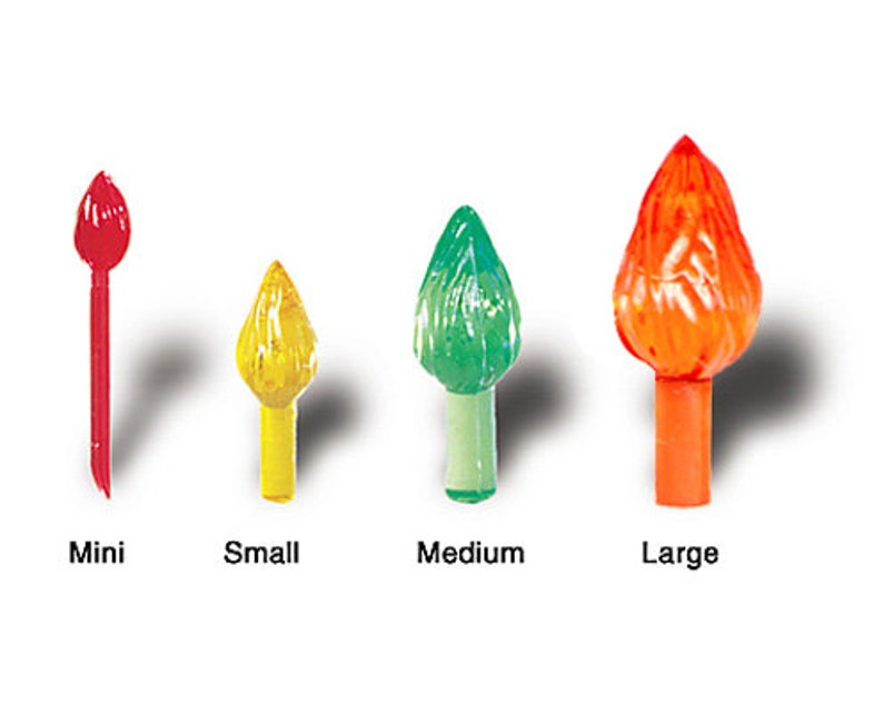 QTY 200-mini Twists Plastic Ceramic Christmas Tree Replacement Bulbs ...