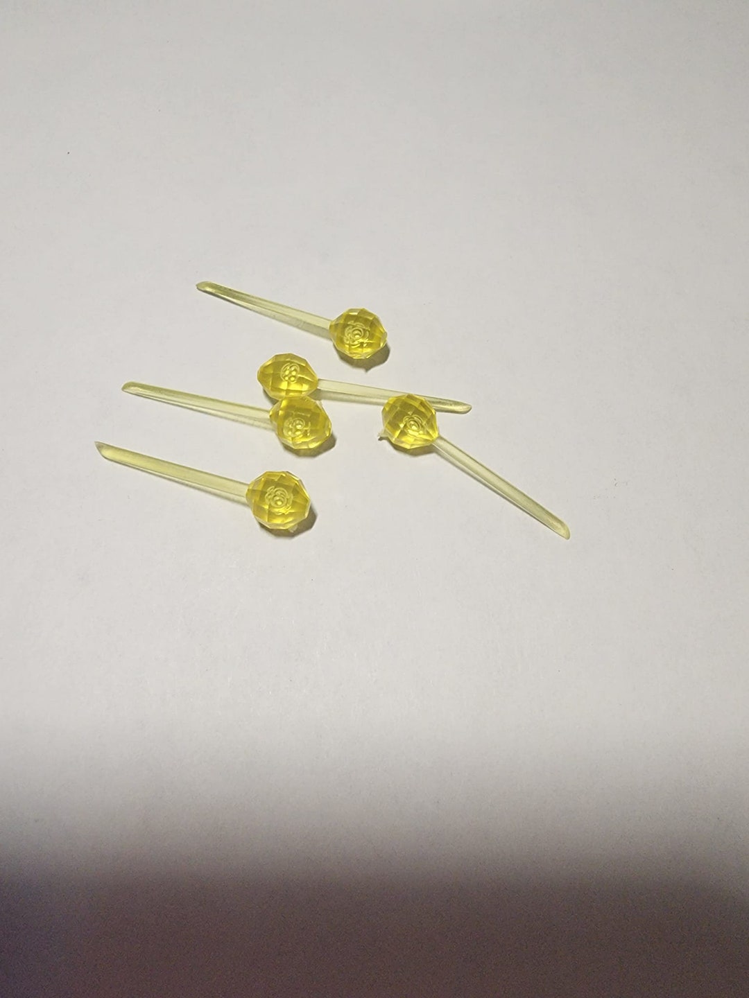 QTY 200- Plastic Ceramic Christmas Tree Bulbs-large Pin Lights- Yellow ...