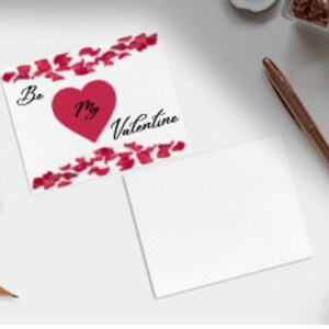 Printable Be My Valentine Digital Postcard,valentines Card,greetings ...