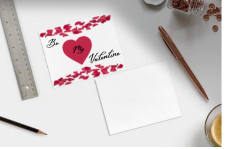 Printable Be My Valentine Digital Postcard,valentines Card,greetings ...