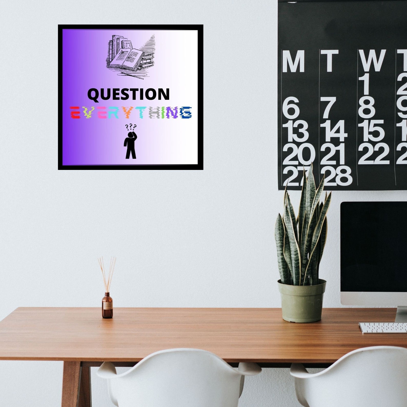 Printable Quote Digital Wall Art,question Everything,quote Wall Print ...