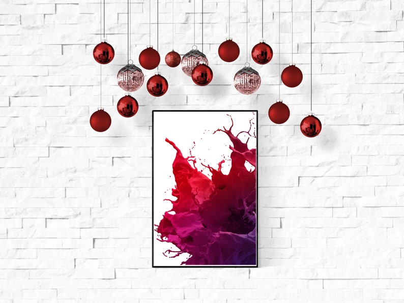 Colorful Paint Splash Print,digital Art Print,colorful Wall Art ...
