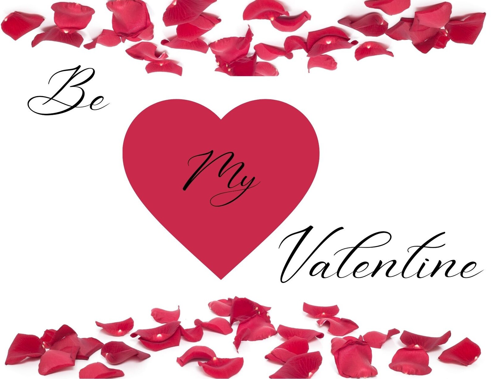 Printable Be My Valentine Digital Postcard,valentines Card,greetings ...