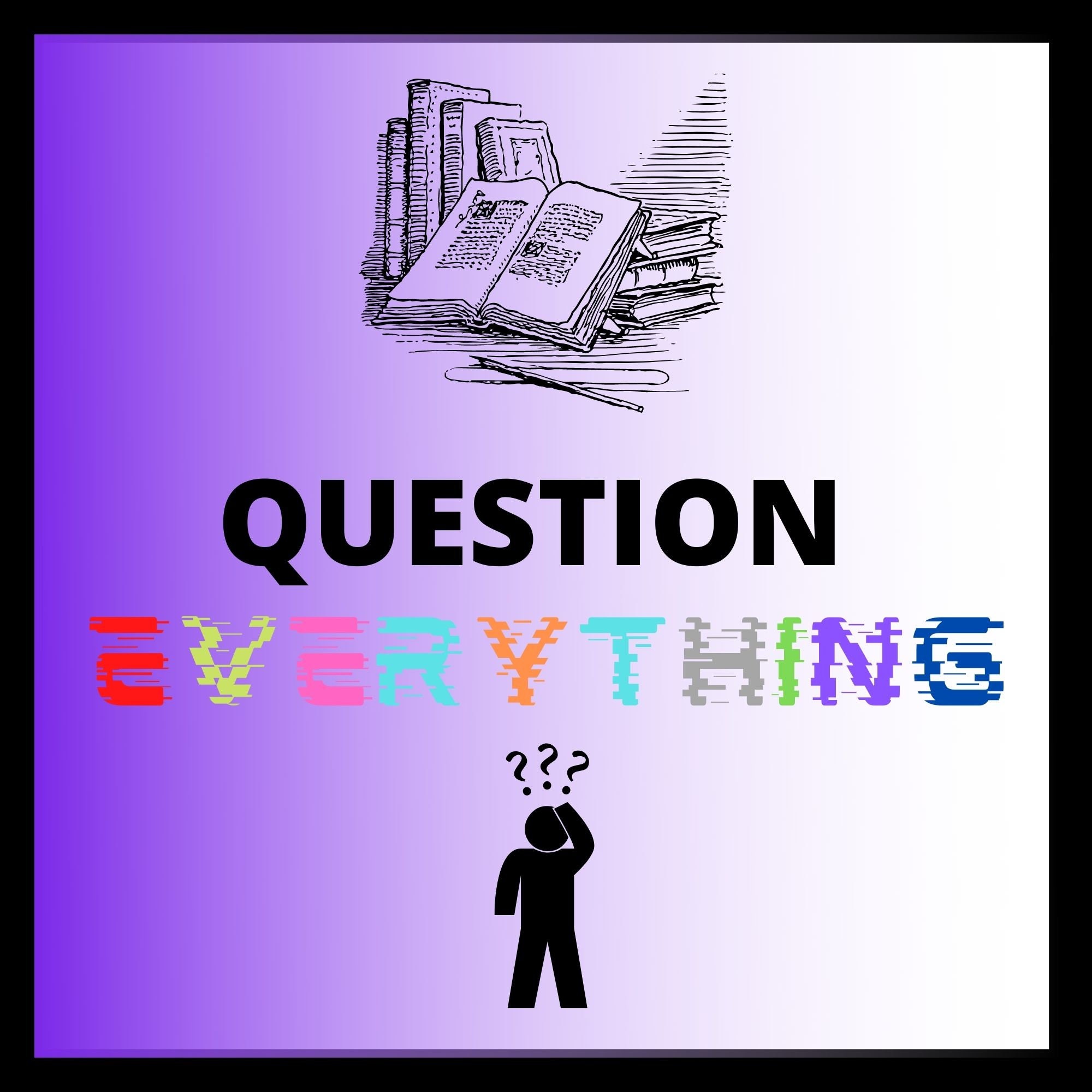 Printable Quote Digital Wall Art,question Everything,quote Wall Print ...