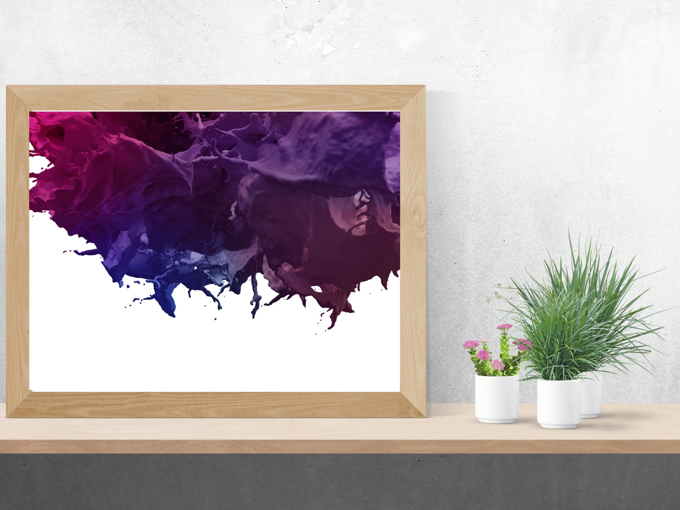 Colorful Paint Splash Print,digital Art Print,colorful Wall Art ...