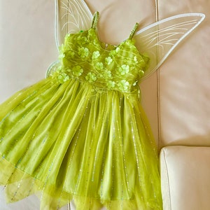 Kids Sequins Fairy Costume With Big Wings, Fairy Tale Dress Set ...