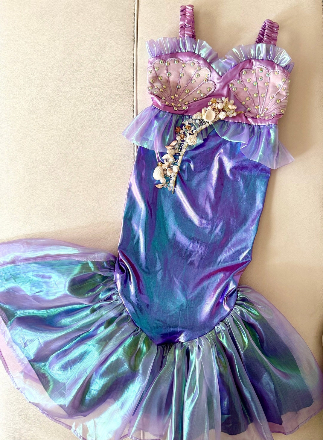 Kids Mermaid Costume & Mermaid Headpiece, Princess Mermaid Movie ...