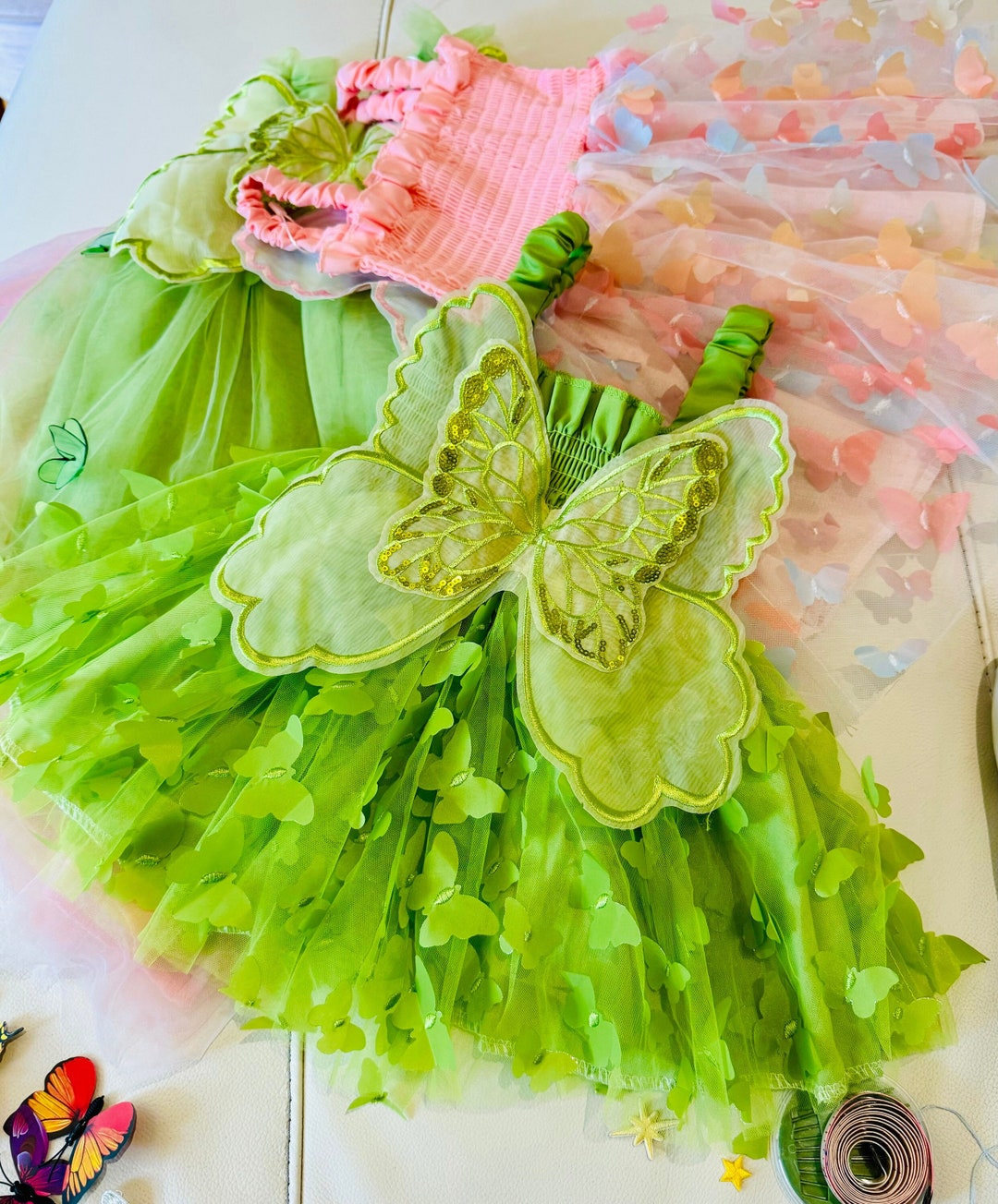 Baby Butterfly Party Dress, Toddler Birthday Party Dress, Baby Fairy ...