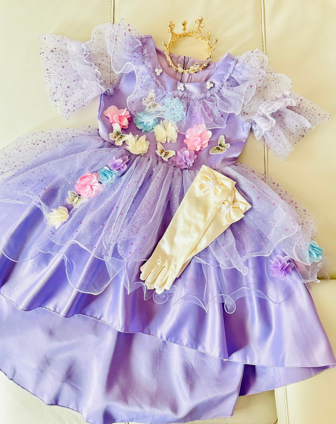 Kids Isabela Dress, Encanto Movie Costume, Girl Birthday Party Dress ...